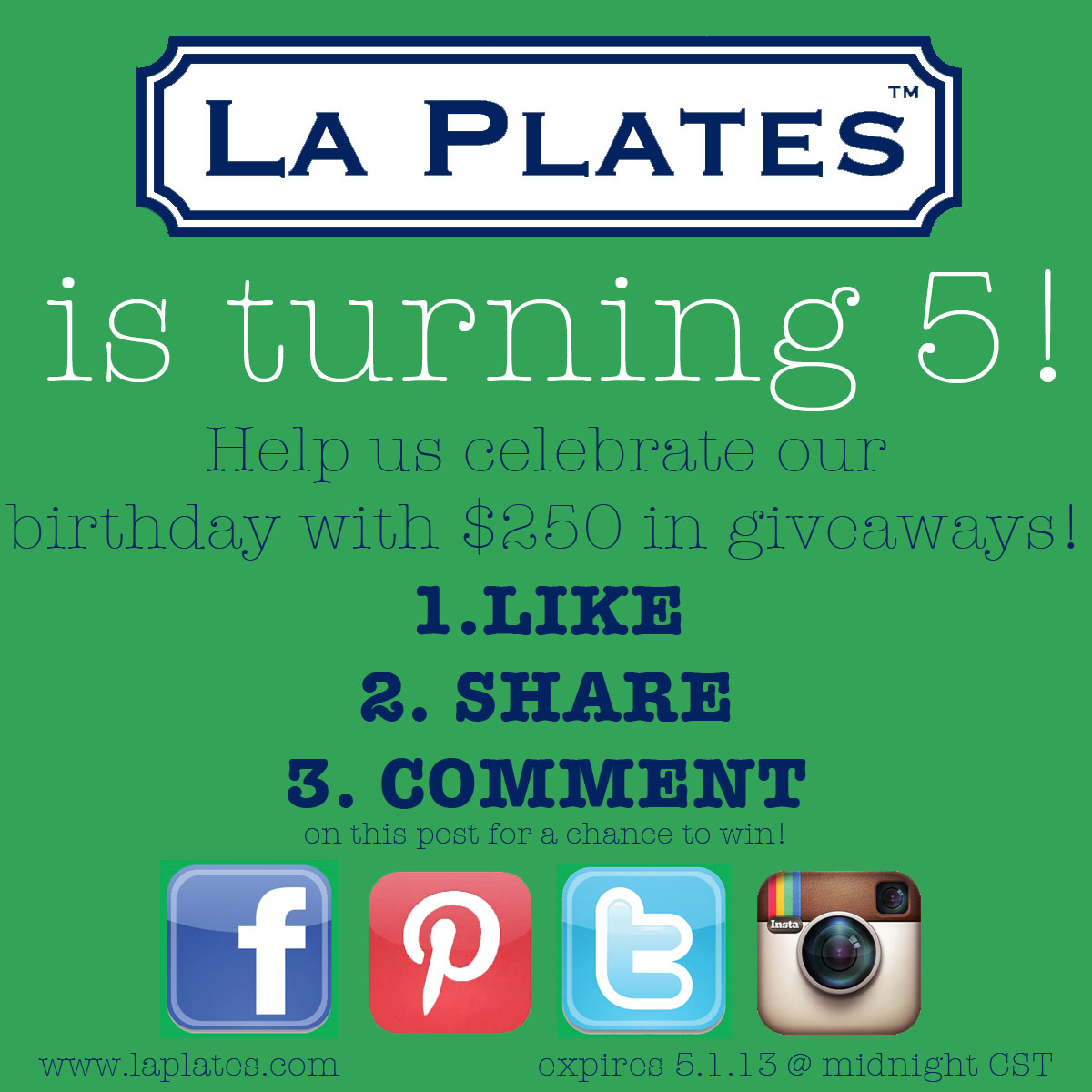 La Plates Blog: La Plates is turning 5!