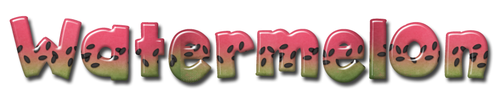 Swheat Creations Tutorials: Photoshop CS 3 Watermelon Text Tut