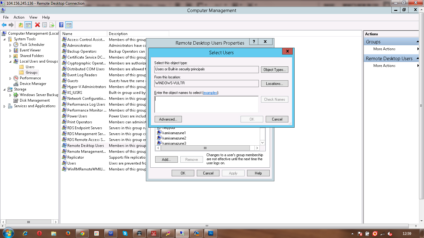 CARA MENAMBAHKAN USER RDP PADA VPS WINDOWS SERVER 2012 | BERBAGI ILMU ...