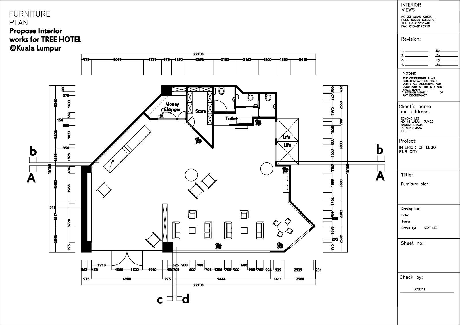 Portfolio: HOTEL LOBBY - #AutoCad #3Dmax