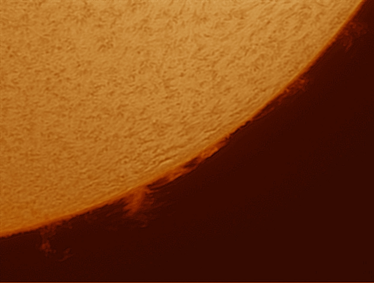 Astromenorca: Mosaico H-Alfa del tránsito de Venus al Sol.