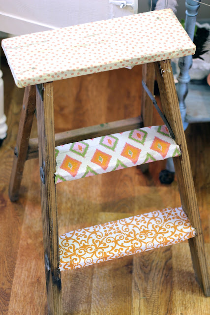 sassafras: step ladder makeover :: cleaning/crafting