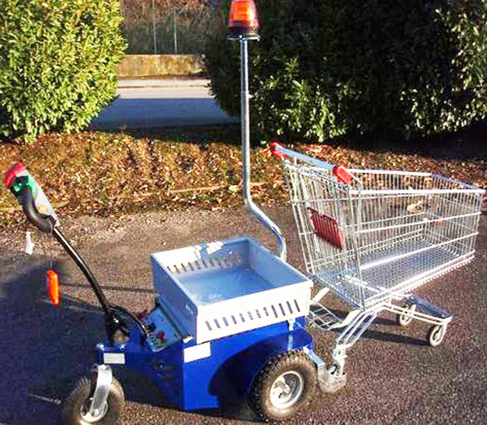 Battery powered trolley: towing unit for supermarket trolleys /airport ...
