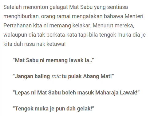 “Mat Sabu memang lawak la..” | UNIT NEWS