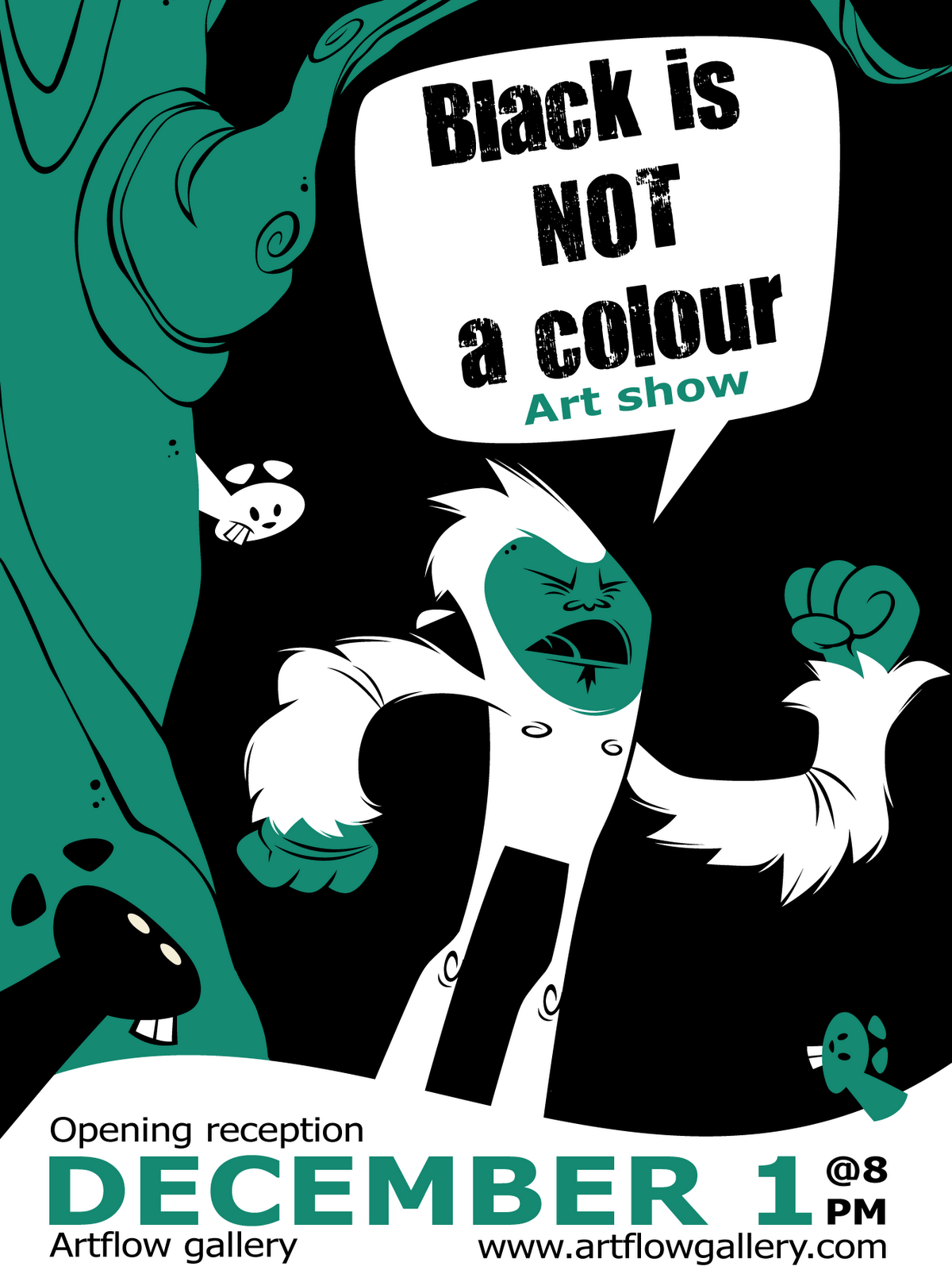 CREATURESFORHIRE: "Black is Not a colour" art show