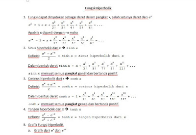 Fungsi Hiperbolik [KALKULUS] - ELEKTRO-NDUS