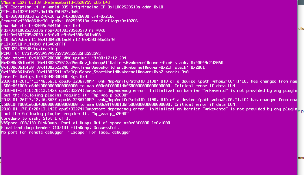 ESXi PSOD - EVERYTHING VIRTUAL AND MORE