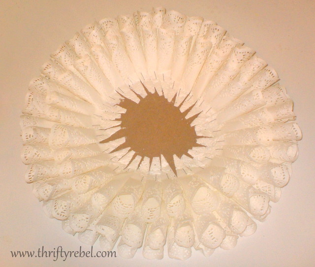How to Make a Paper Doily Spring Wreath - Color Me Thrifty