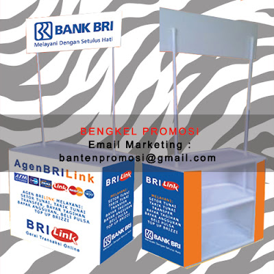 Contoh Design Event Desk BRILink | promosi advertising