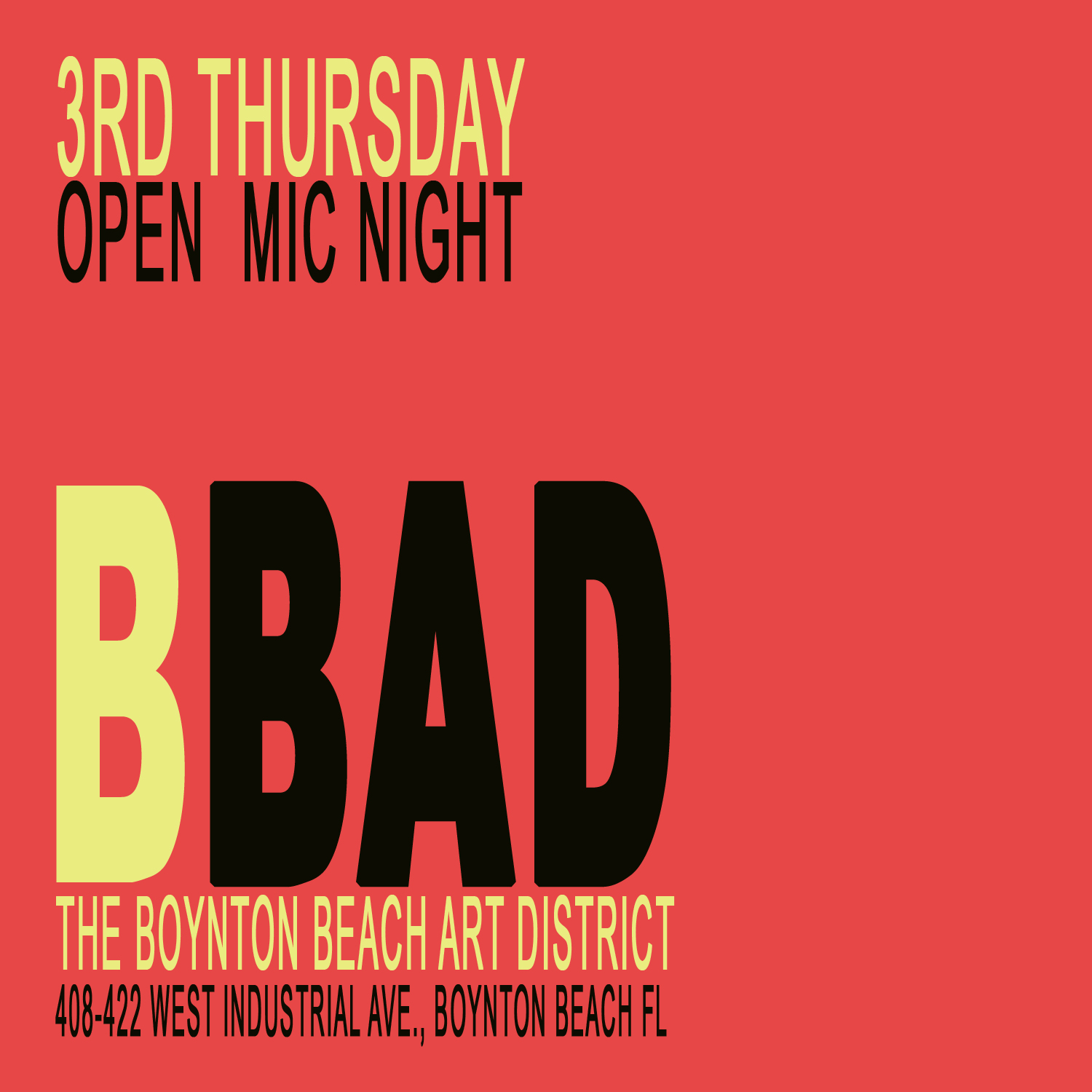 ActivistArtistA : BBAD on Thursdays Open Mic Night!
