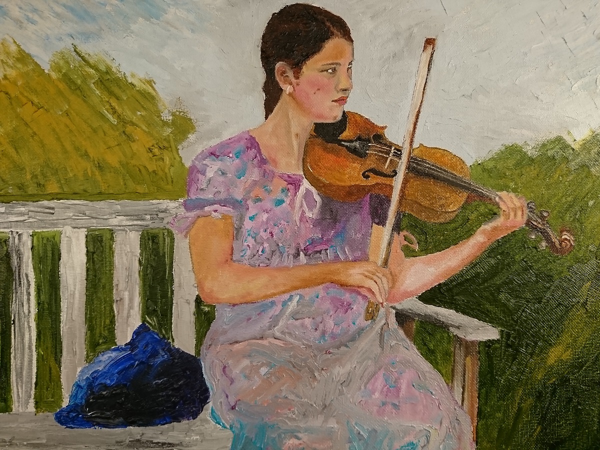 John Koshy: Painting a Girl with a Fiddle