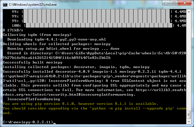 LI Xu's World: Python: Installing Moviepy