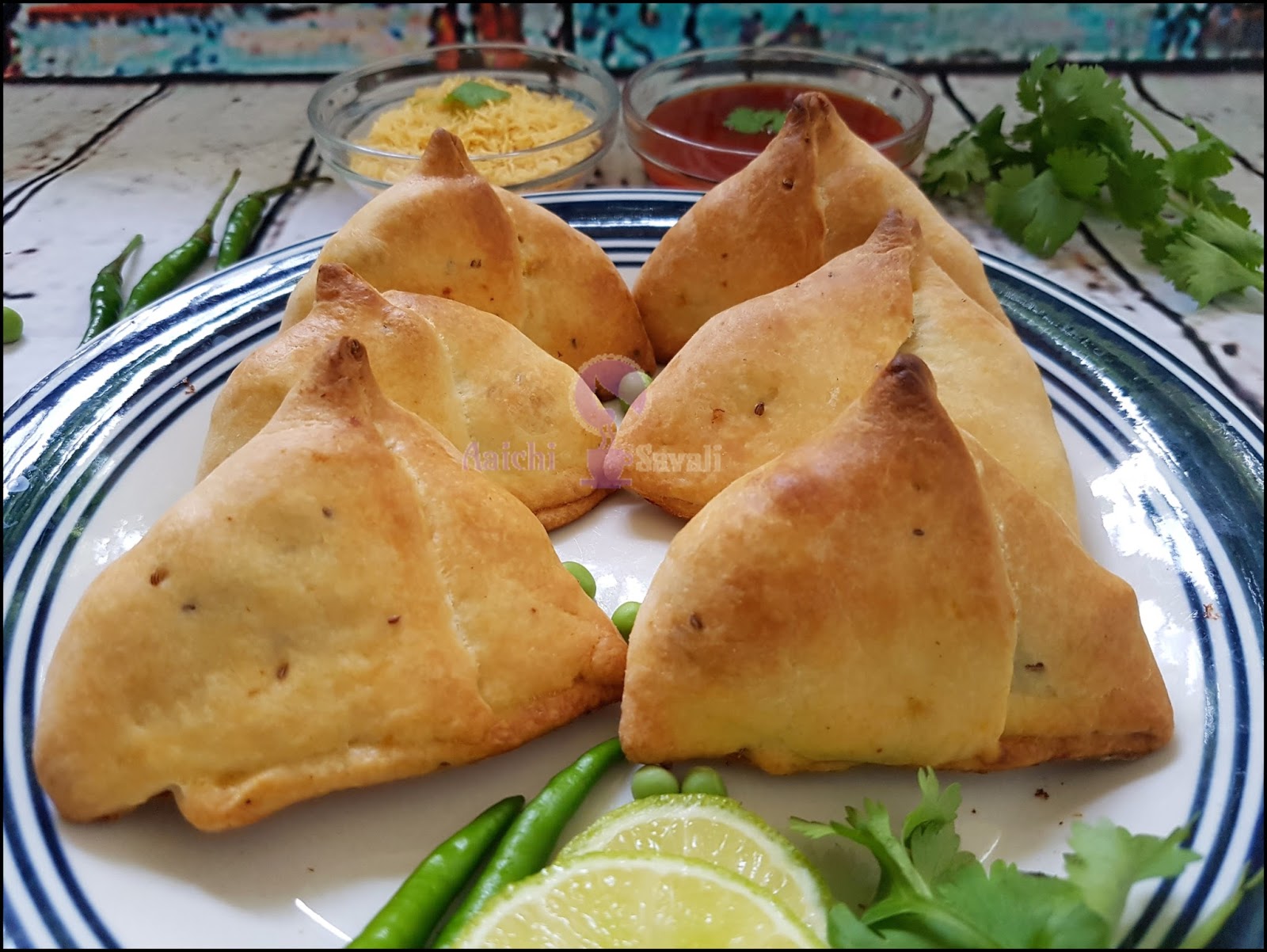 Baked Samosa - Aaichi Savali