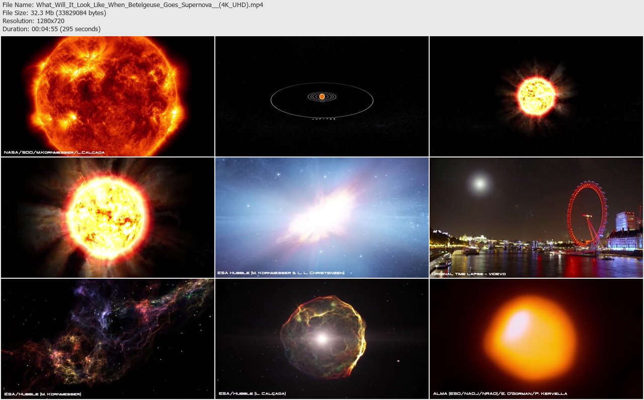 What Will It Look Like When Betelgeuse Goes Supernova? (4K UHD) - Video ...