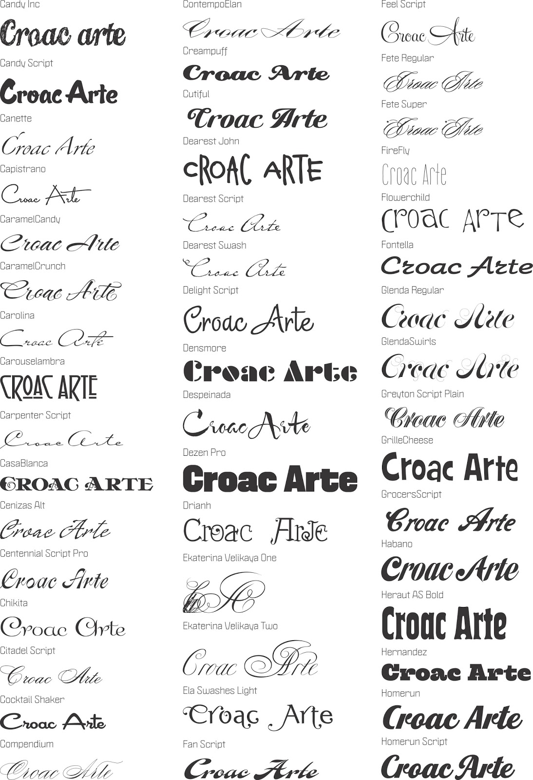 Criemos: New fonts ! Novas fontes