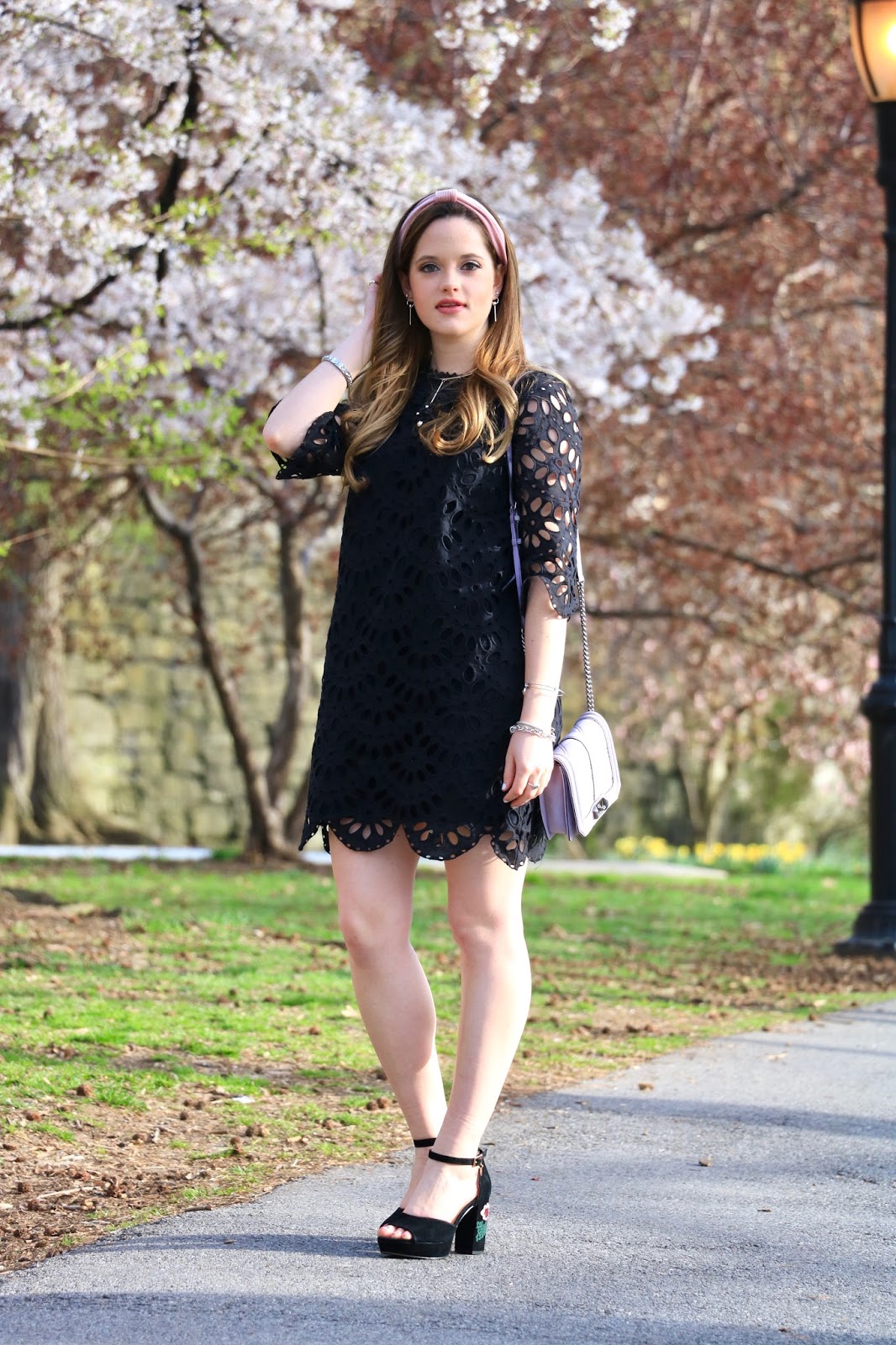 Kathleen's Fashion Fix: Spring Fling // lace LBD + platform heels