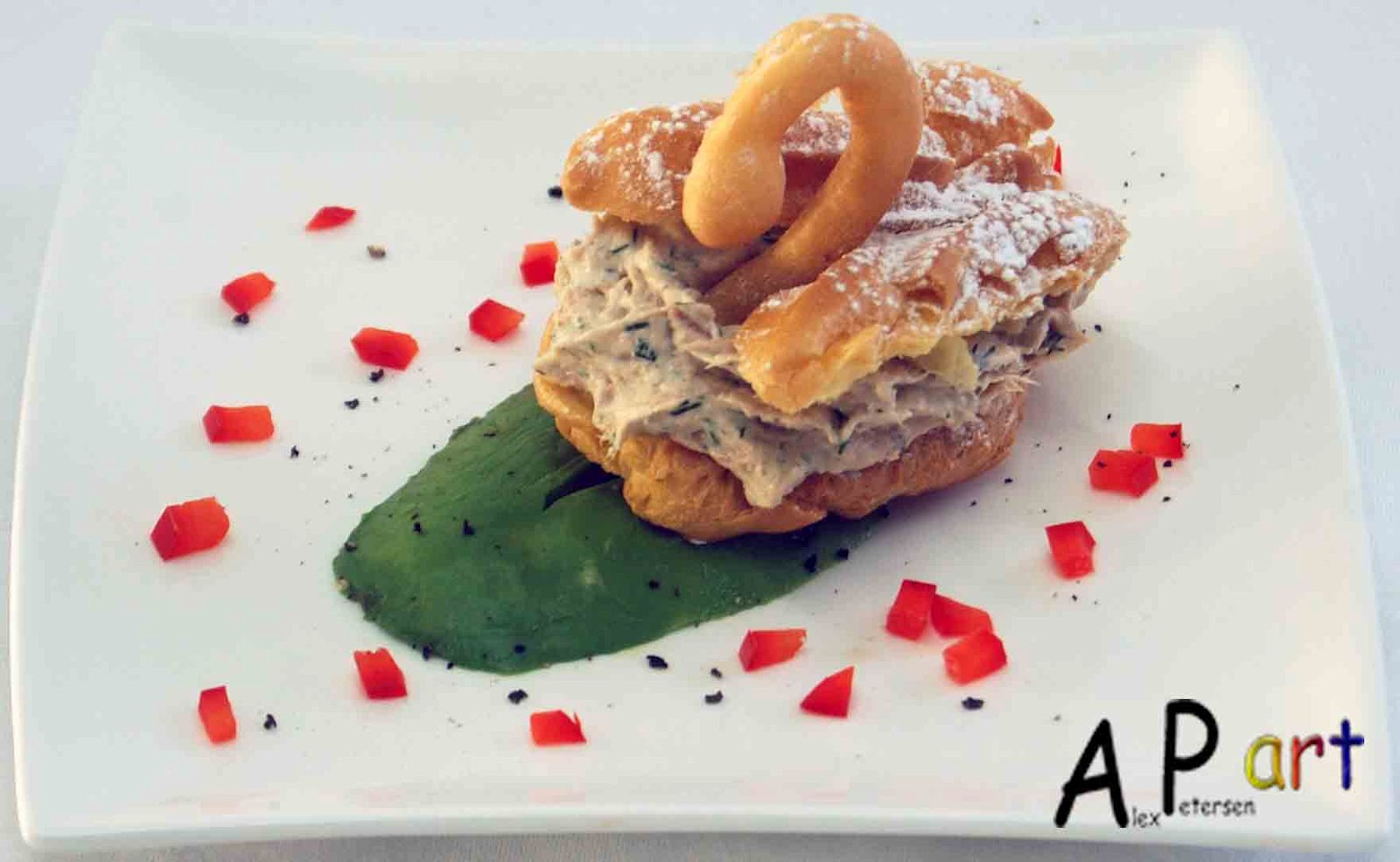 Alex the Contemporary Culinarian: Choux Pastry Swan with Tuna and Cream ...