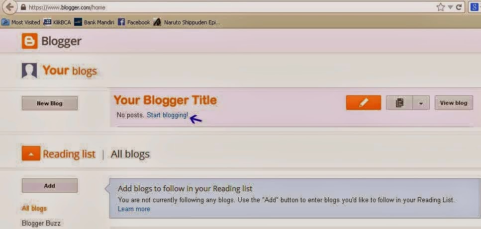 Solution To Blogger: My Blogs - How to start a Blog on Blogger