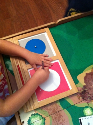 Our Montessori Homeschool: Preparation For Writing - Metal Insets