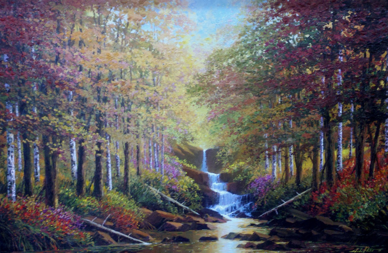 J.R. Mooney Galleries of Fine Art: Hidden Falls by Charles Pabst