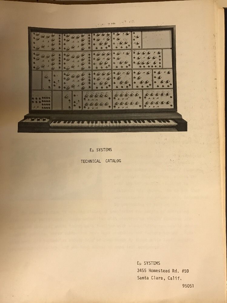 MATRIXSYNTH: 1973 1974 Emu Modular Synthesizer Catalog/Brochure/Price Lists