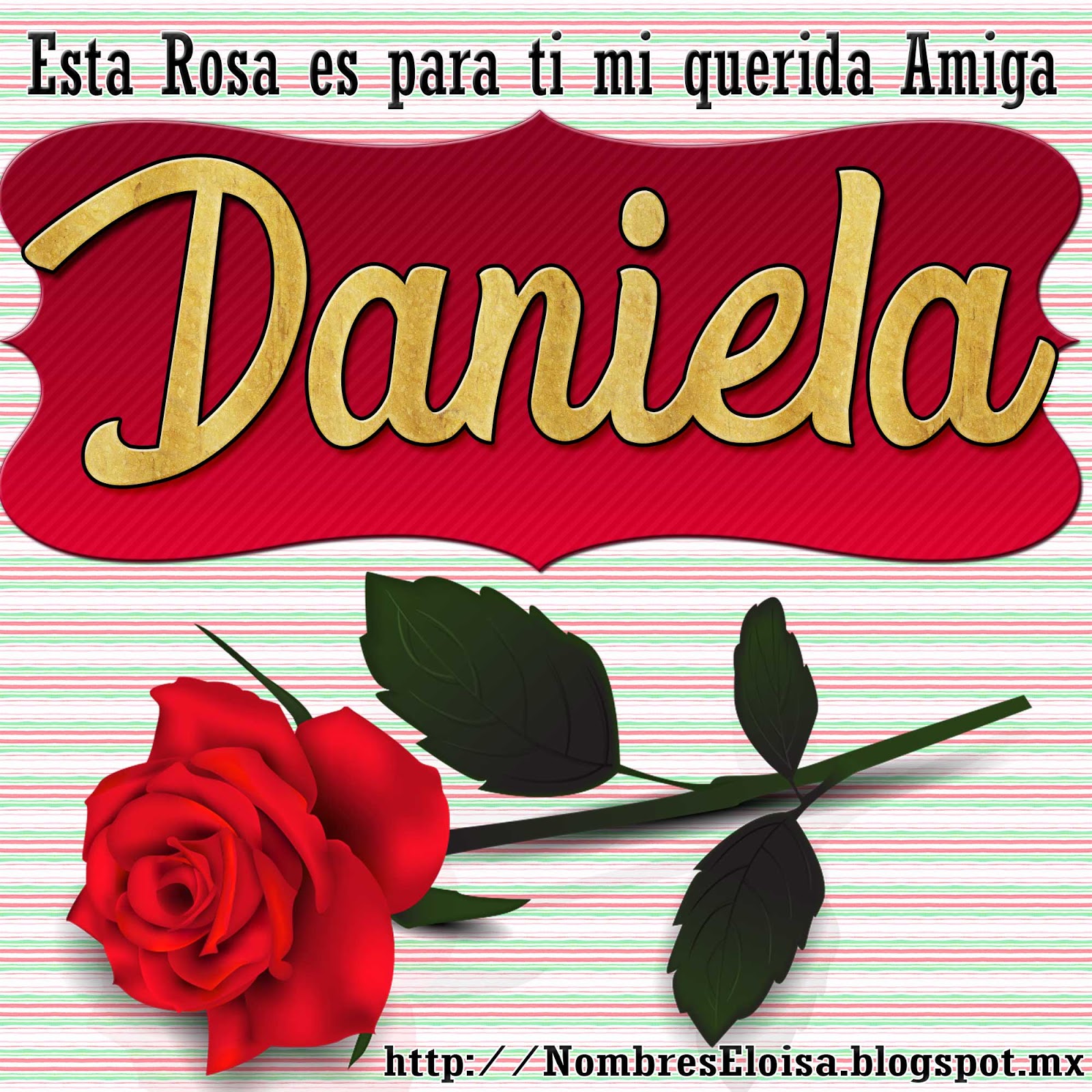 daniela.jpg (1600×1600) | Nombres con flores, Tarjetas con nombres ...