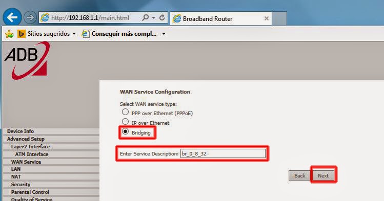 Pantallazos.es: Router Home Station ADB P.DG-A4001N1 movistar ...