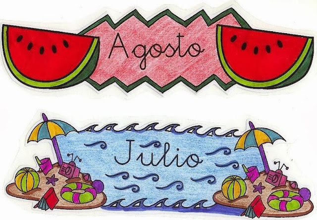 Carteles de meses del año para clase.