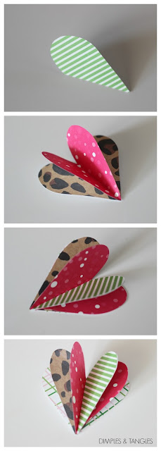 DIY 3D HEART ART - Dimples and Tangles