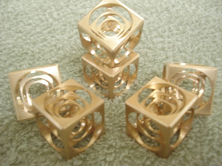 JORDAN METAL ART ™: "Red Brass Triple Cubes"