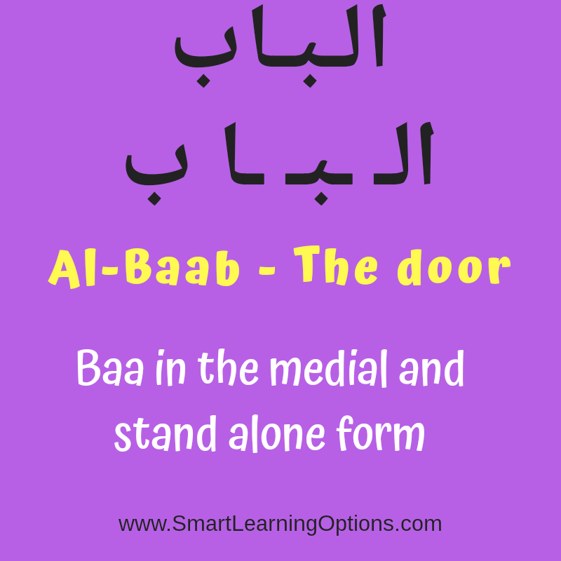 Arabic Alphabet Ba and its various forms - Arabic Grammar Basics