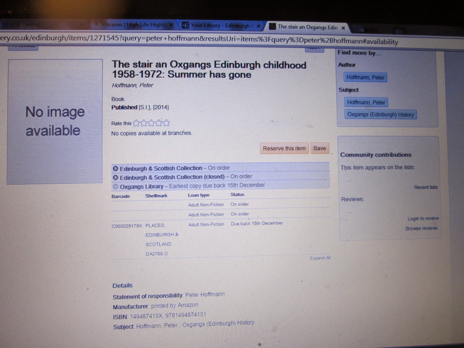 6 Oxgangs Avenue 1958-1972 'The Stair' incorporating Oxgangs - A ...