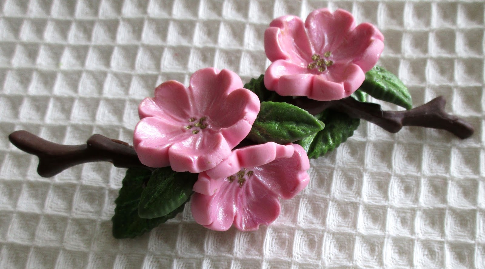 Makin's Clay® Cherry Blossom Barrettes
