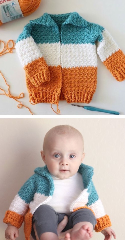 Beautiful Skills - Crochet Knitting Quilting : Baby Three Color Crochet ...