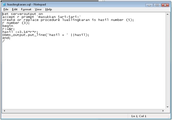Koleksi Riyana: PROCEDURE PADA PL SQL Koleksi Riyana: PROCEDURE PADA PL SQL