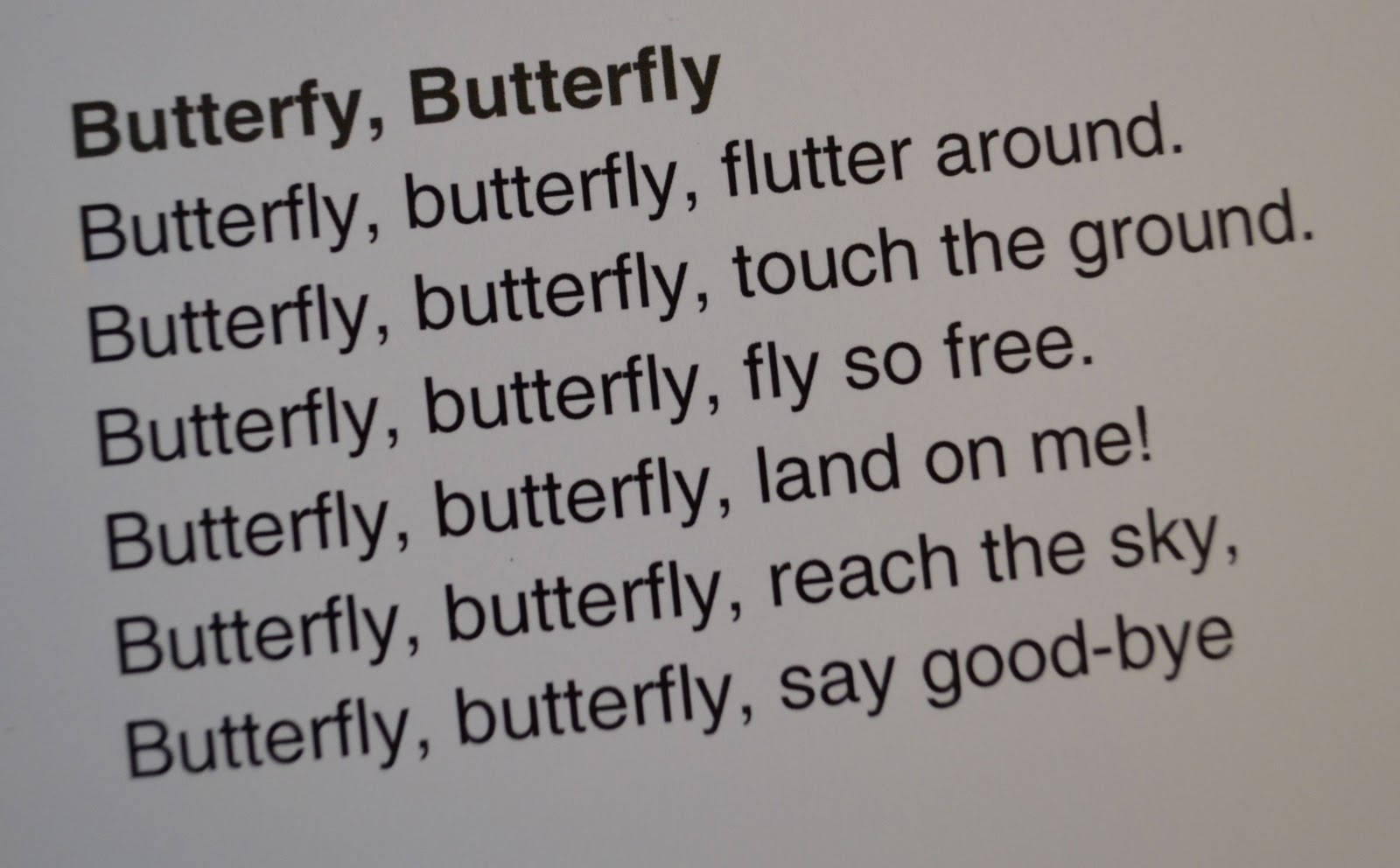 Butterfly Song Lyrics For Preschoolers at Jeanette Upshaw blog