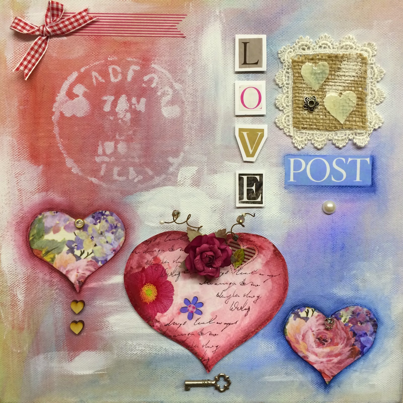 ‘LOVE POST’ Mixed Media – The Paint Palette