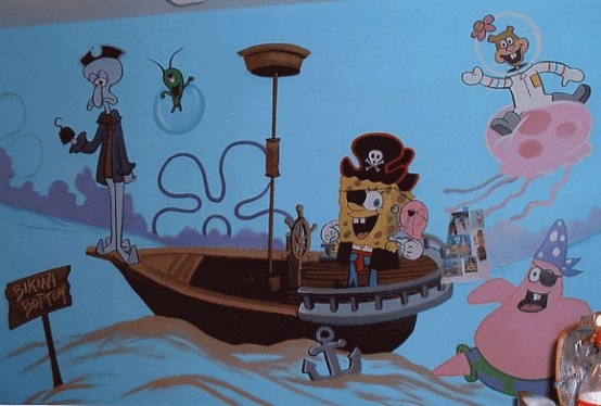 decora y disena: Recámaras Bob Esponja: Ideas de Decoración para Chicos