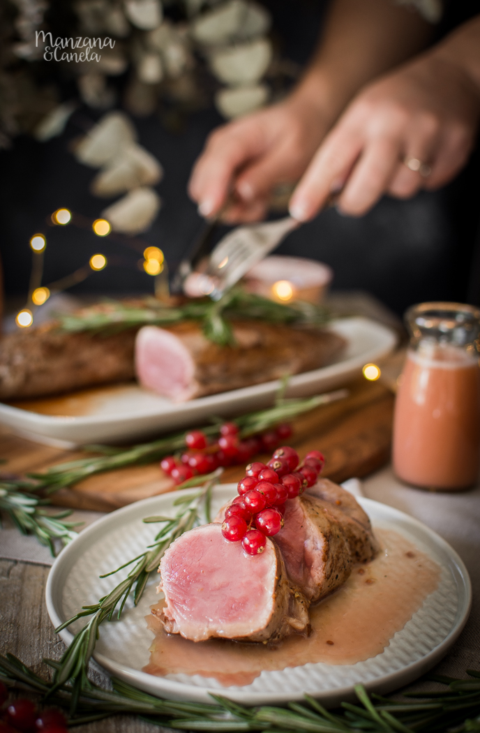 Manzana&Canela: Solomillo de cerdo con salsa de grosellas. Receta ...
