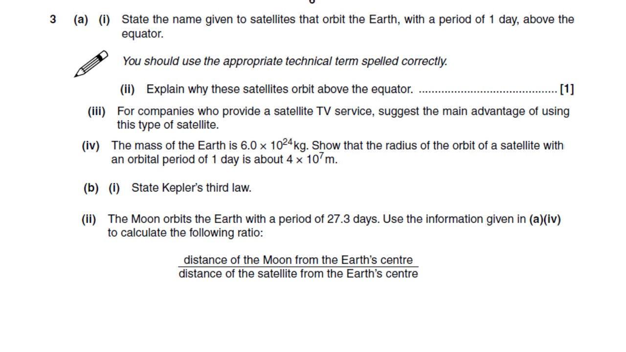 A Level Homework and Answers: Gravity questions