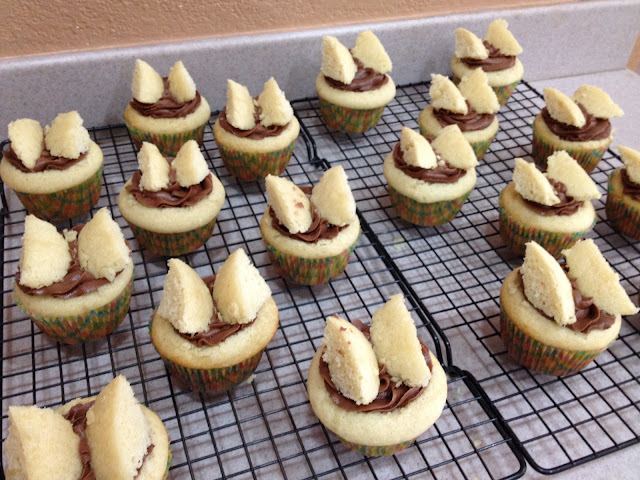 My Drunk Bakery: Vanilla Nutella Butterfly Cakes