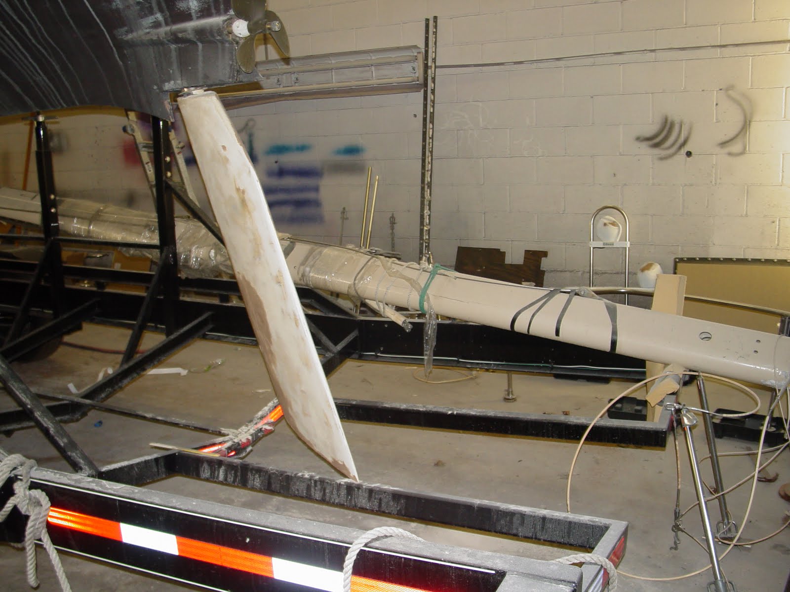 The Sailrite Project Boats: Islander 37 Mast Support Added to Trailer ...