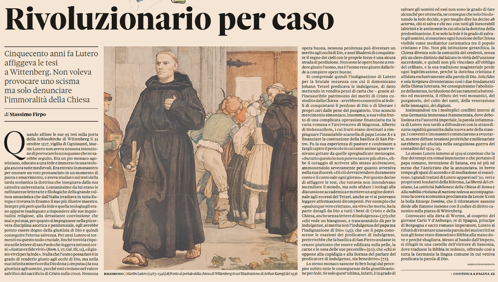 materialismo storico: Verso il quinto centenario della Riforma protestante