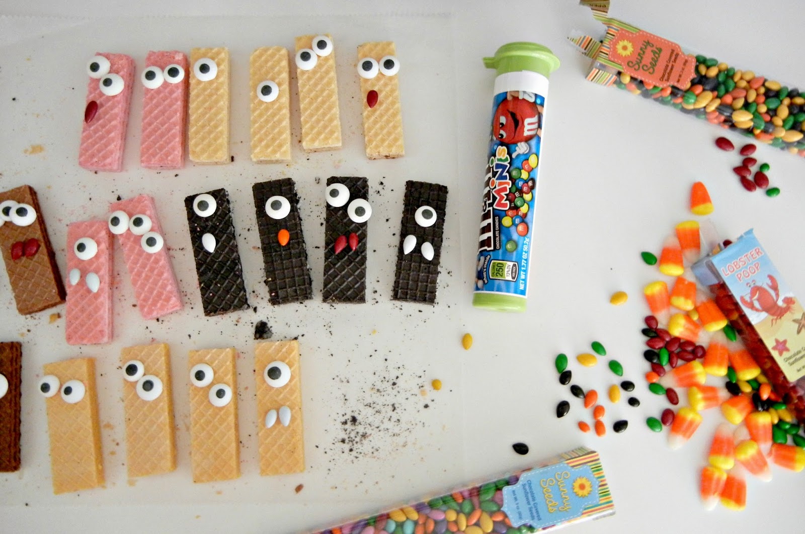 Sugar Swings! Serve Some: Sugar Wafer Monster Halloween Treats