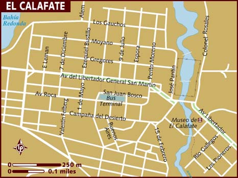 El Calafate Mapa de Político | Mapa de Argentina Completo