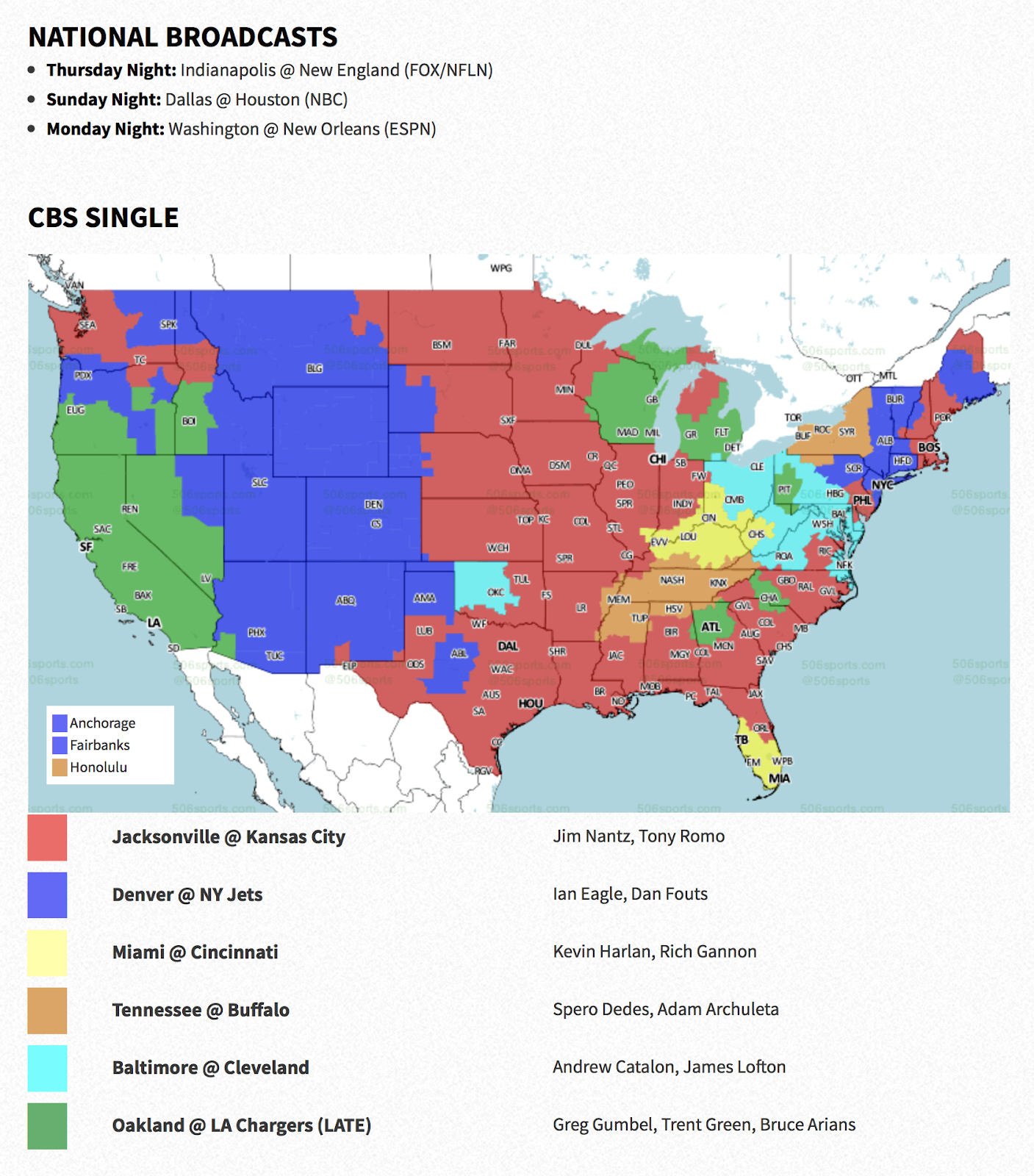 PACKERVILLE, U.S.A.: 2018 Week 5 NFL TV Maps
