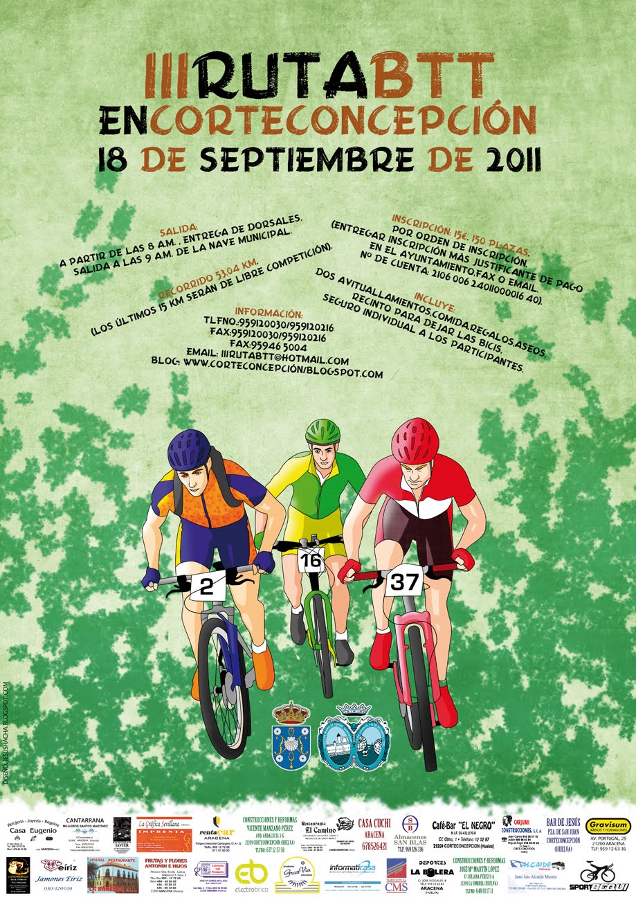 Corteconcepción: Cartel definitivo de la III Ruta BTT en Corteconcepción