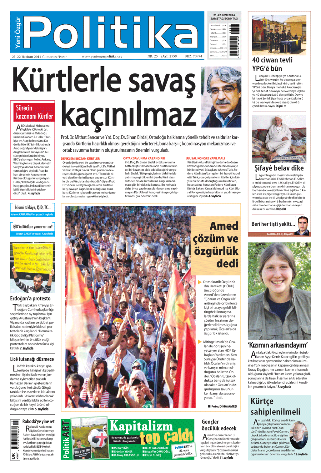 Yeni Özgür Politika/Ön Kapak