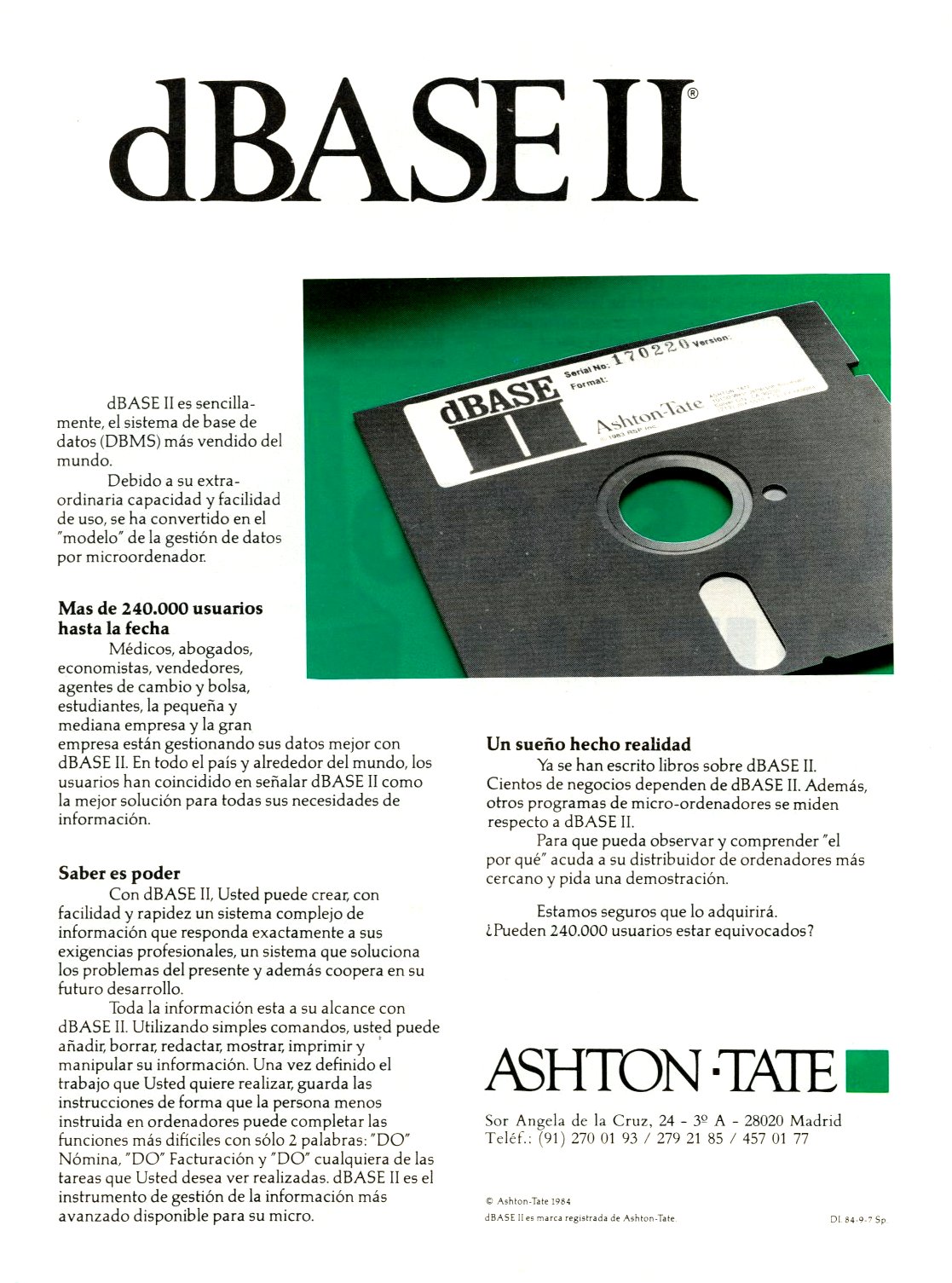 Informatica Viejuna: dBASE II