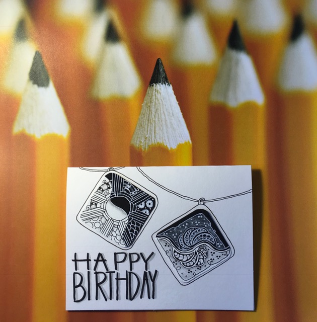 An Artist Labyrinth: Ginny Stiles CZT: Zentangle Birthday Card